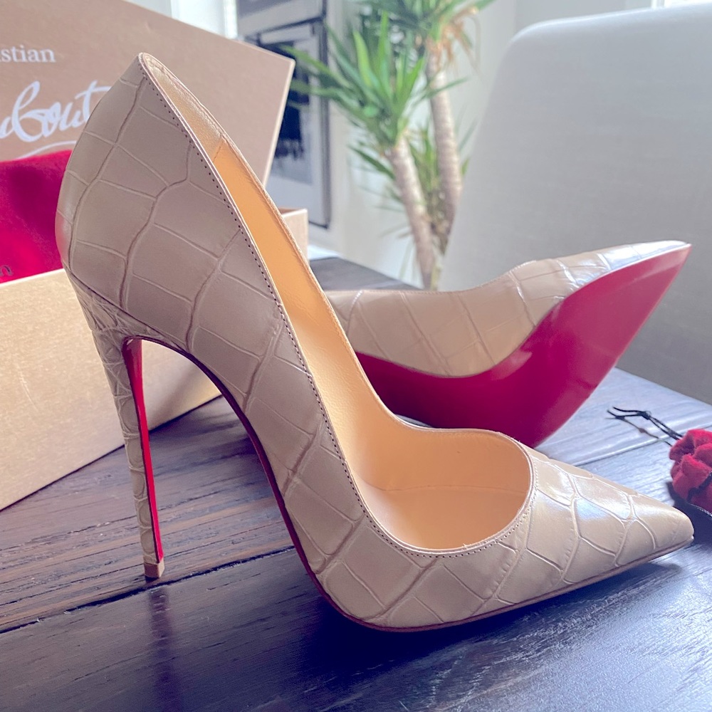 Christian Louboutin So Kate 120 Nougat - Size 37.5 - … - Gem